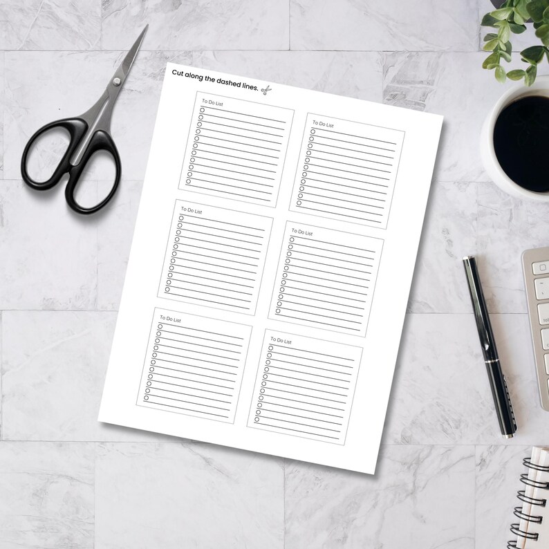 Printable to Do List Cards 3x3 | Daily Task Planner | Minimalist Memo ...