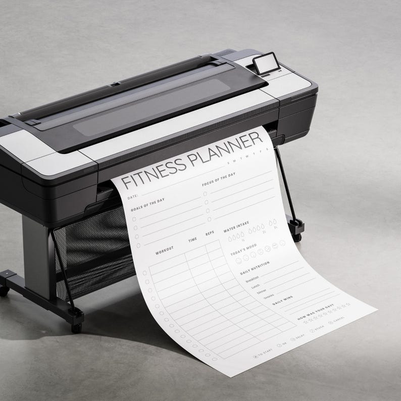 Printable Daily Fitness Planner 2025 | Fillable PDF Workout Tracker ...