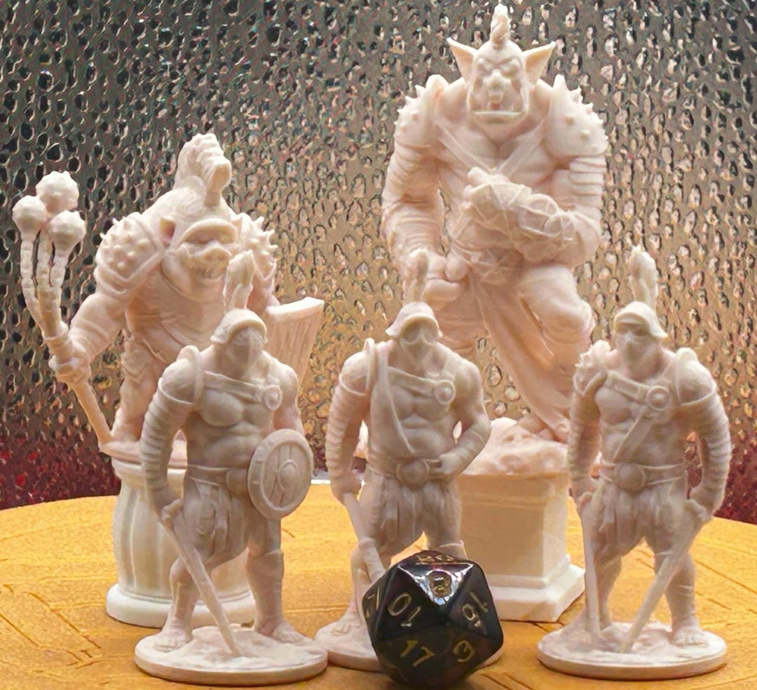 Arena of Glory Miniature Set! With a Boarman and an Arena Troll! 54 Mm ...