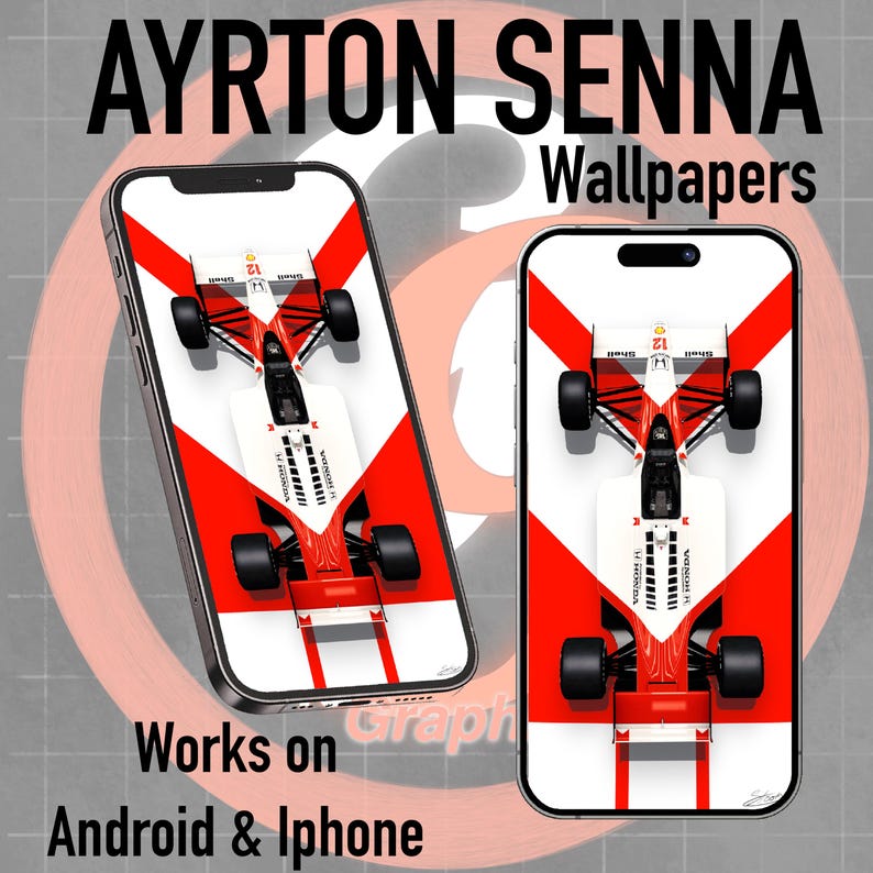 Ayrton Senna Mclaren MP4/4 Digital Download for Poster Printing, Phone ...