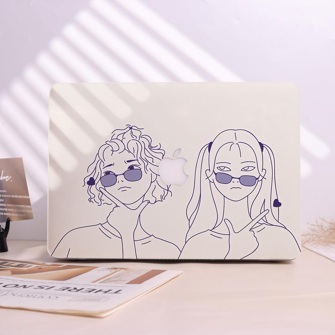 Custom Minimalist Line Drawing Personalized MacBook Hard Cover for ...