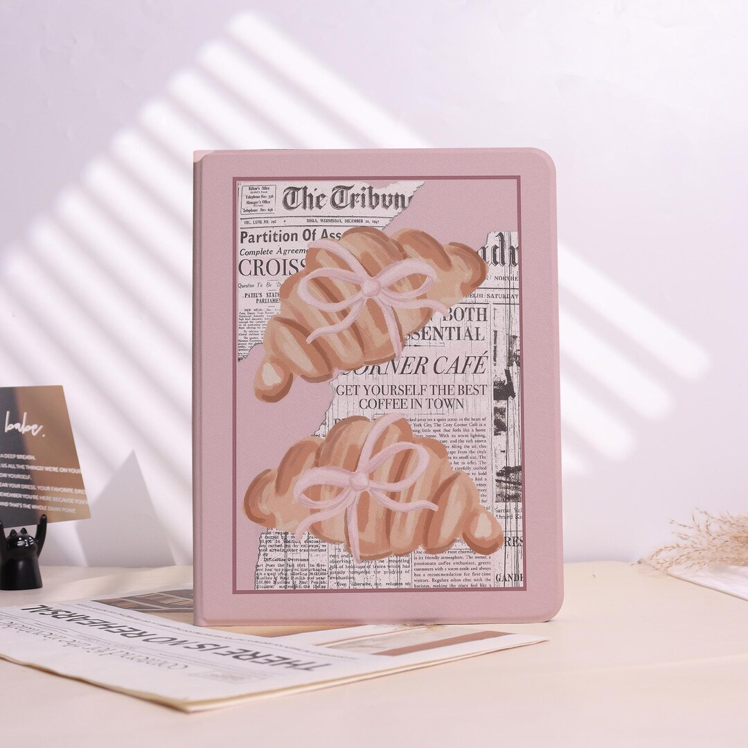 Custom Sweet Croissant iPad Case With Auto Wake/sleep for iPad Pro 2025 ...