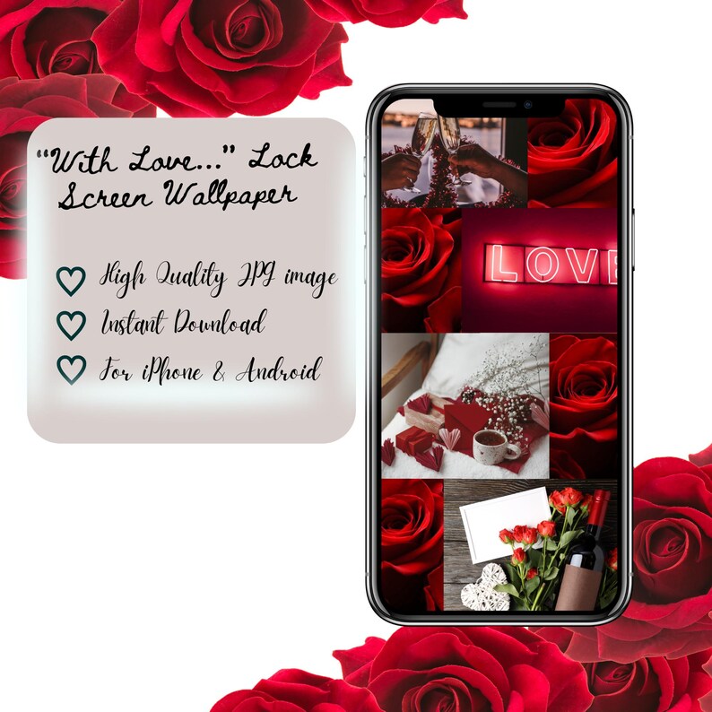 Lock Screen Wallpaper - "with Love..." (iphone/android) - Etsy