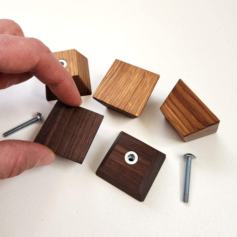 Cabinet Knobs, Line Wooden Handles, Wardrobe Thin Pulls, Wood Drawer ...