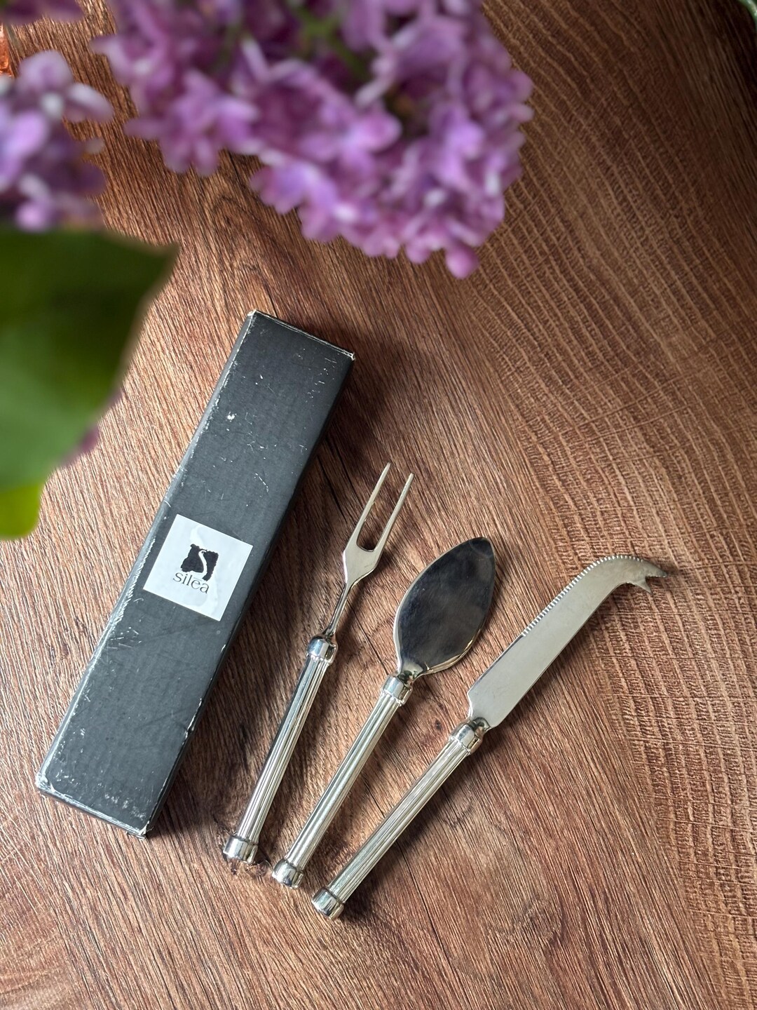 Vintage French Silea Cheese Cutlery Set - Etsy