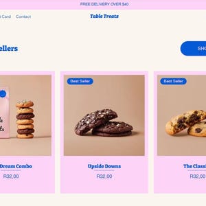 Cookie Shop Wix Website Template | Modern Bakery Template | Editable ...
