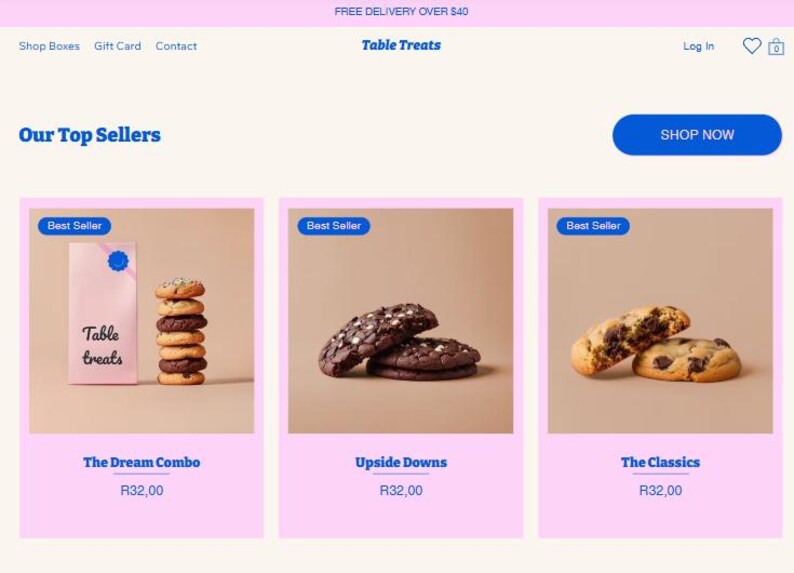 Cookie Shop Wix Website Template | Modern Bakery Template | Editable ...