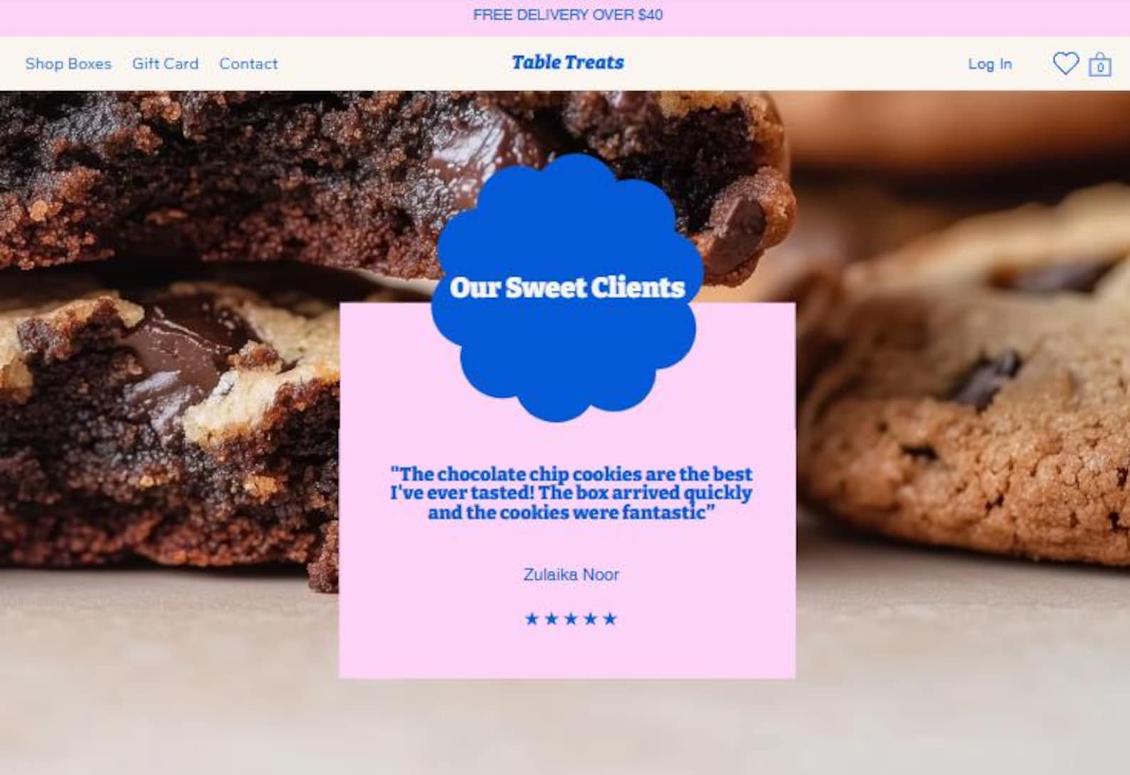 Cookie Shop Wix Website Template | Modern Bakery Template | Editable ...
