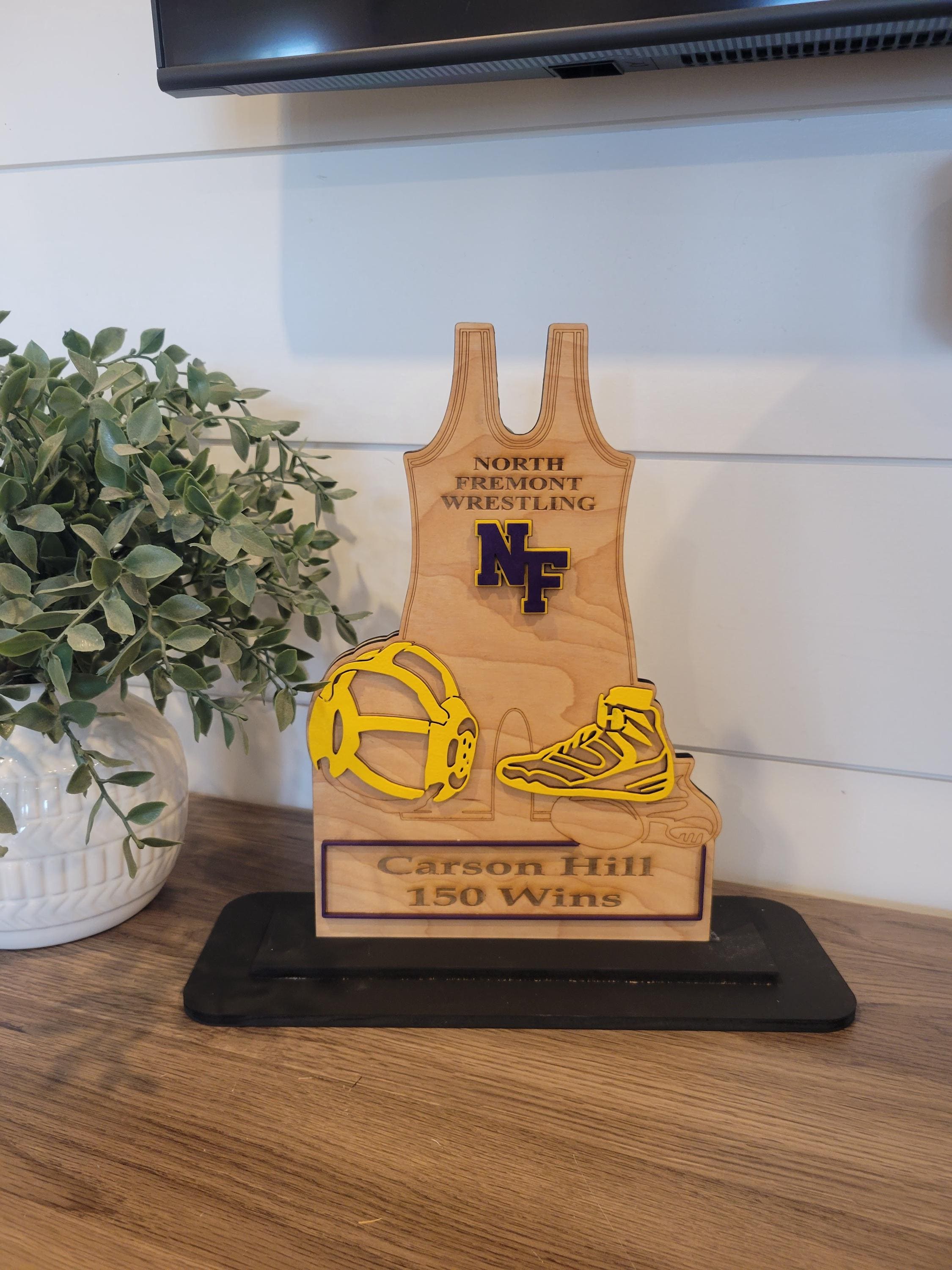 Golden Grappler: Large Youth Wrestling Singlet Trophy - Etsy