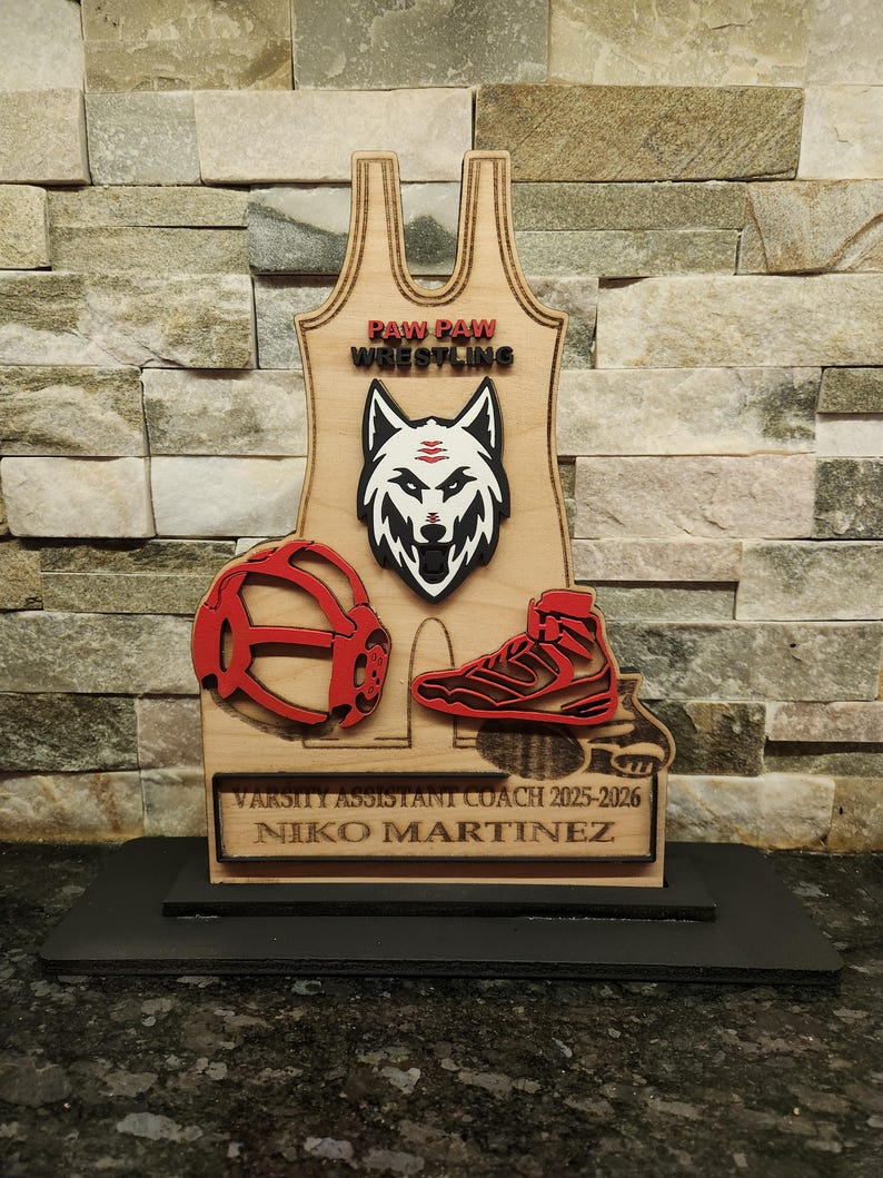 Golden Grappler: Large Youth Wrestling Singlet Trophy - Etsy