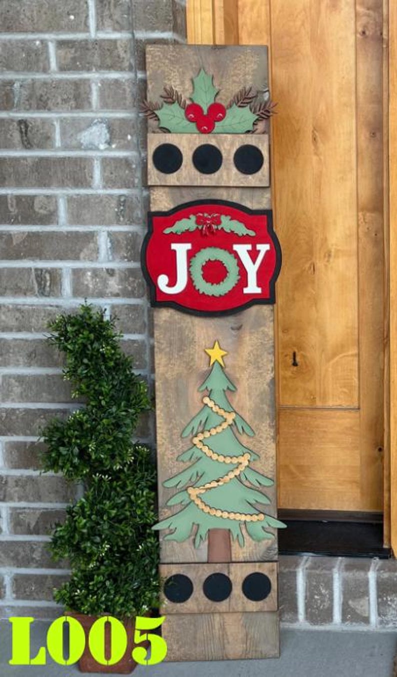 Interchangeable Winter Porch Leaner – “let It Snow” Snowman & Snowflake ...
