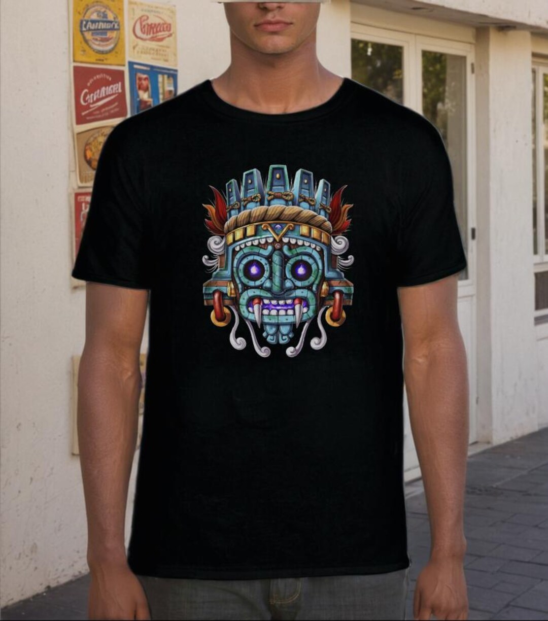 Aztec God Tlaloc T-shirt, Aztec Mythology Shirt, Aztec Gods Tee ...