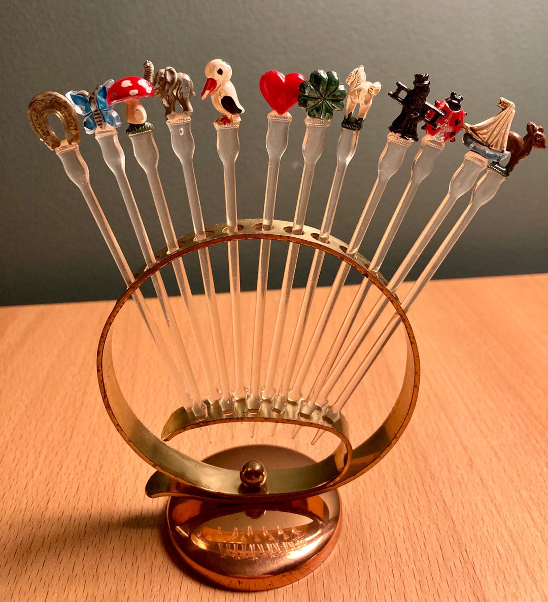 Set of 12 Vintage GDR Plastic Cocktail Swizzle Sticks or Appetizer ...