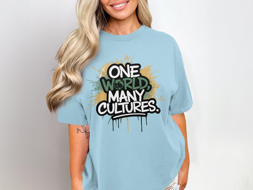 One World Many Cultures Diversity Awareness Unisex Graphic Tee - Unity ...