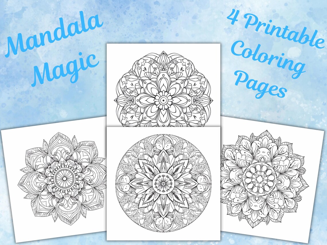 Mandala Magic Coloring Pages | Mental Health Coloring Book | Simple ...
