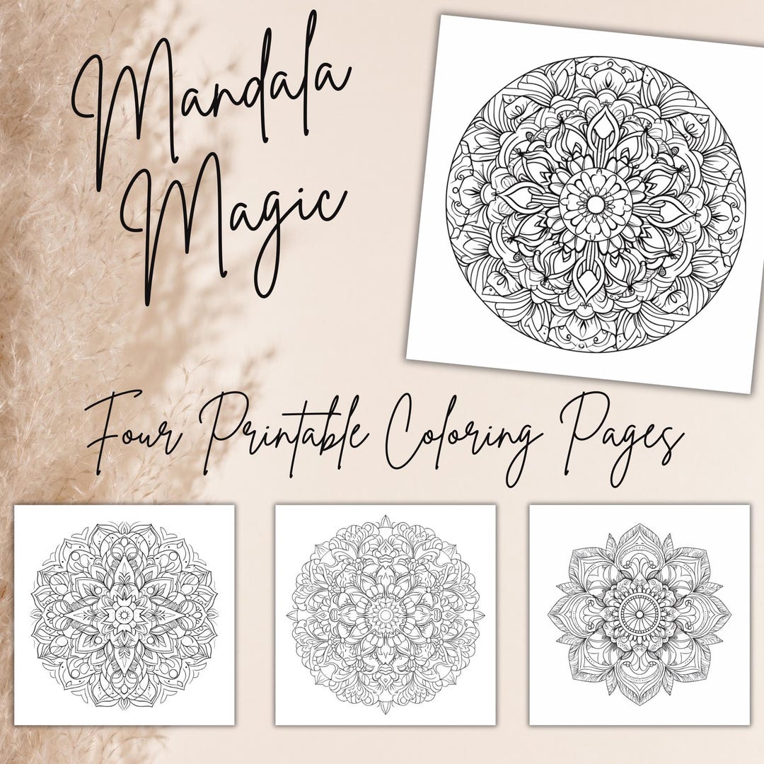 Mental Health Coloring Pages | Boho Mandala | Kids and Adult Coloring ...