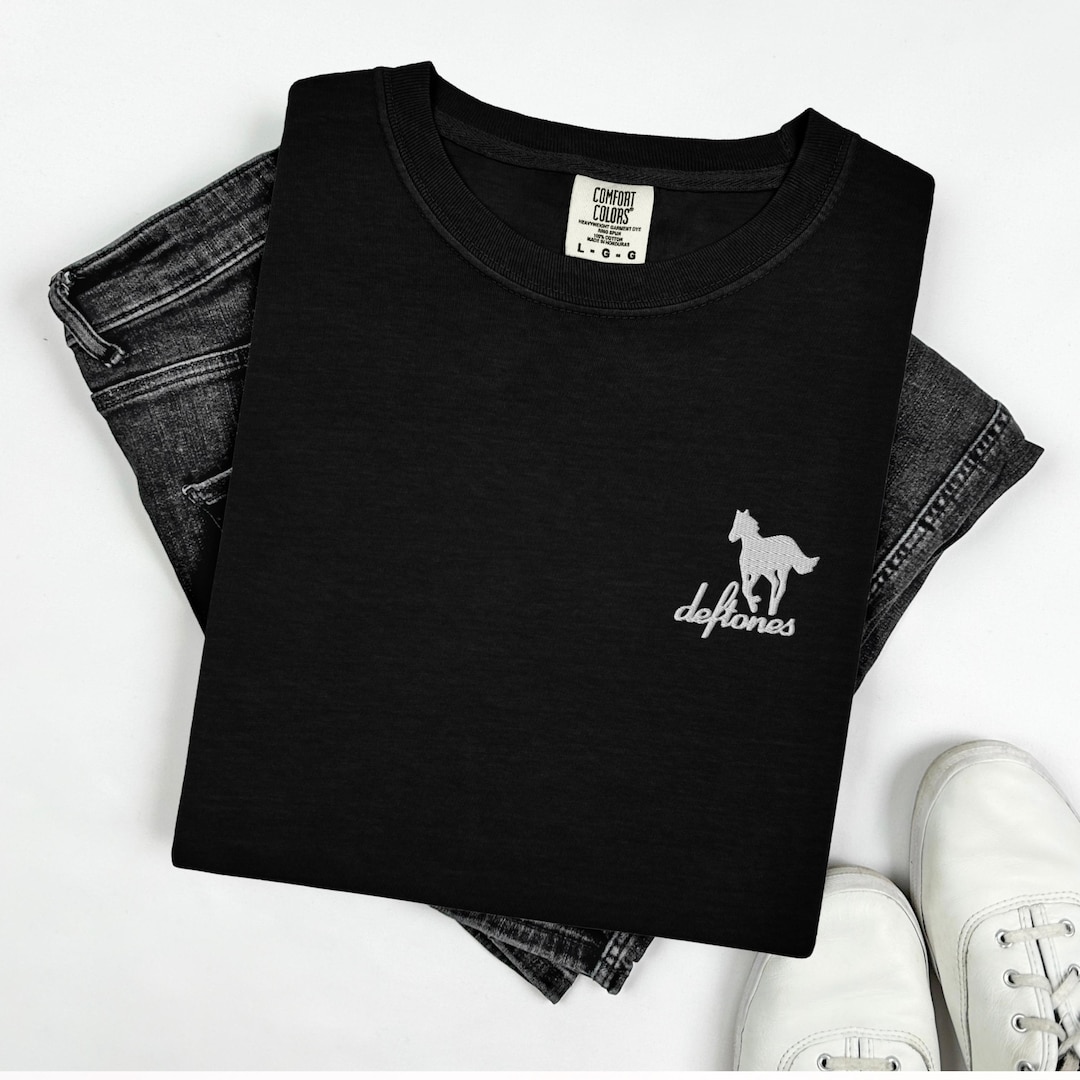 Embroidered Deftones White Pony Comfort Colors Shirt - Y2k Music Fan ...