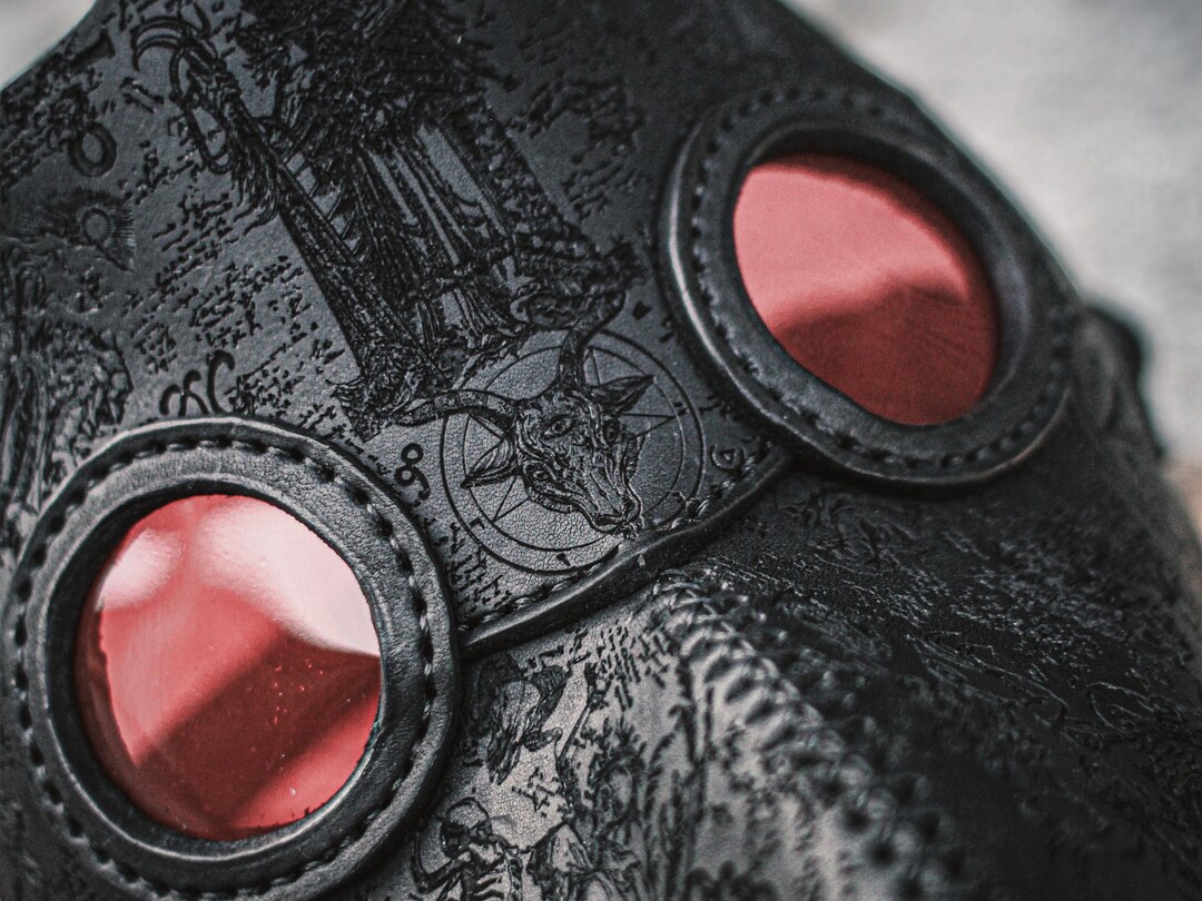 Satanic Plague Doctor Mask – Handstitched and Laser Engraved ...