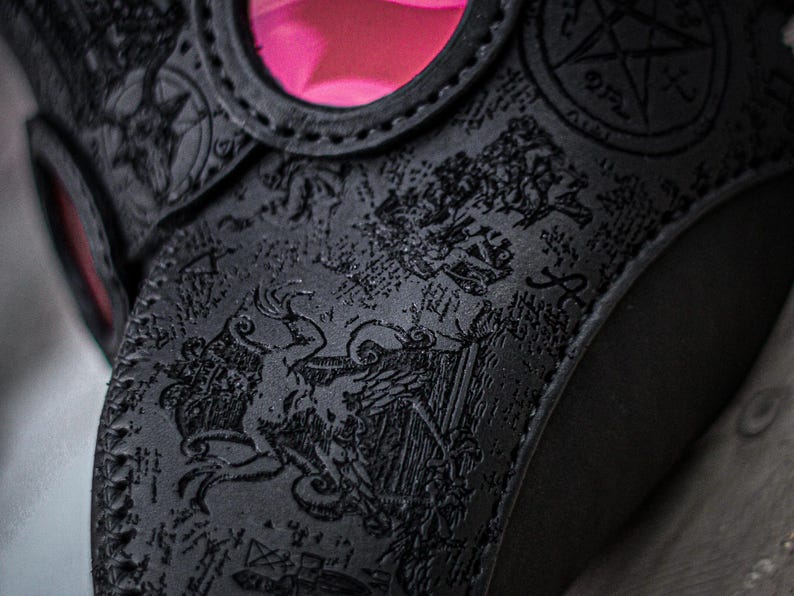 Satanic Plague Doctor Mask – Handstitched and Laser Engraved ...