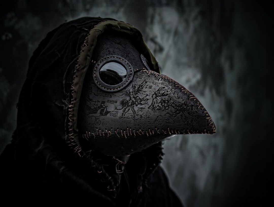 Demon-inspired Plague Doctor Mask – Handstitched With Intricate Laser ...