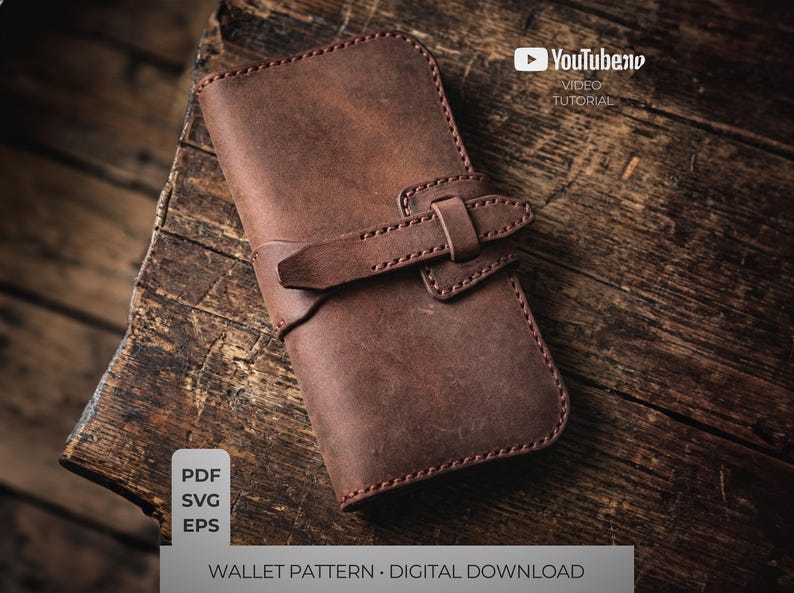 Leather Travel Wallet Pattern PDF, SVG, EPS (digital Download) - Etsy UK