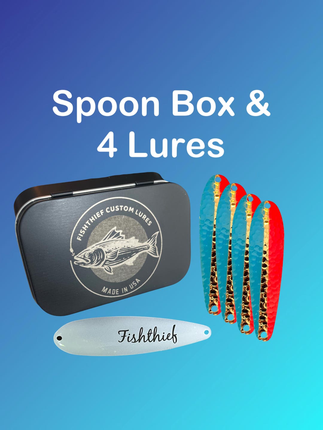 Personalized Tin Spoon Box With 4 Spoons - Etsy