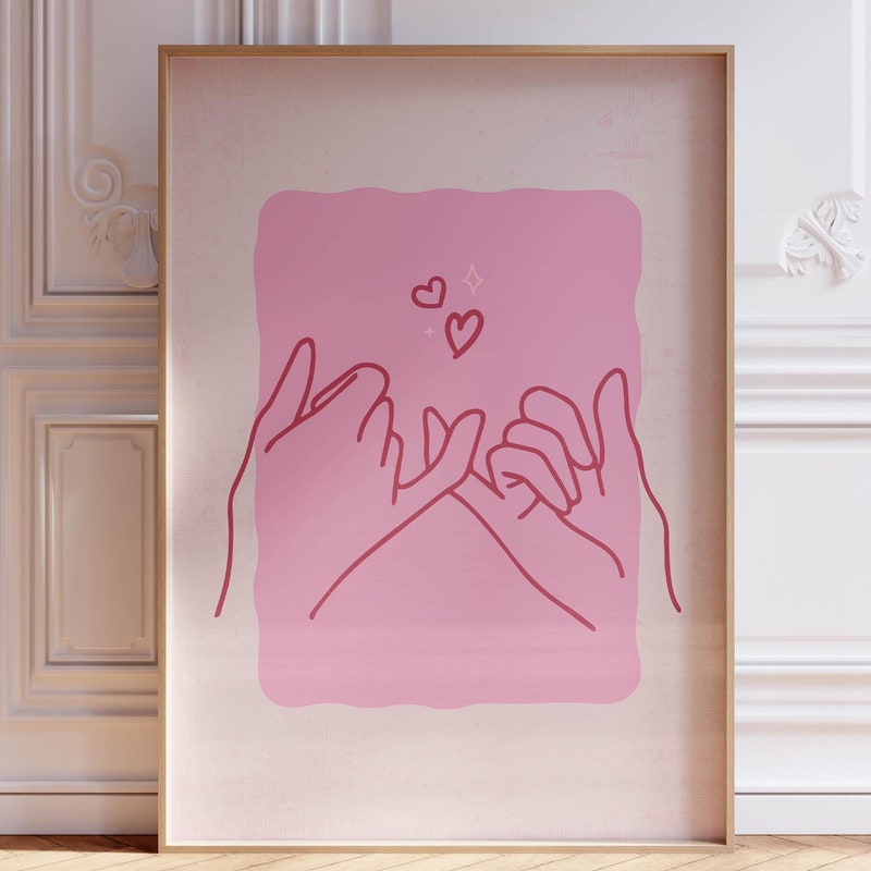 Vintage Pinky Print Art - Etsy