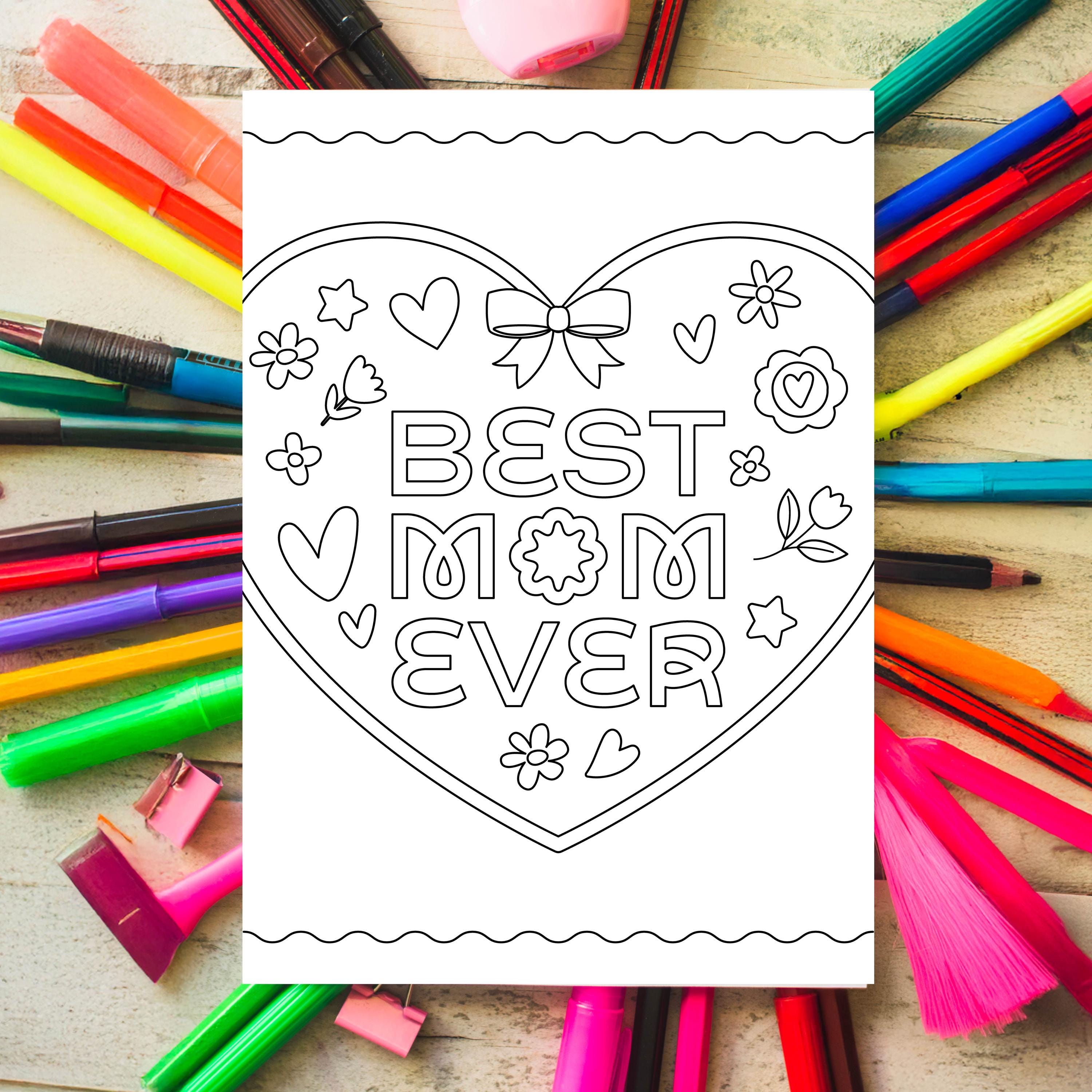 Mother’s Day Coloring Pages | Set of 6 Printable Files | Instant ...