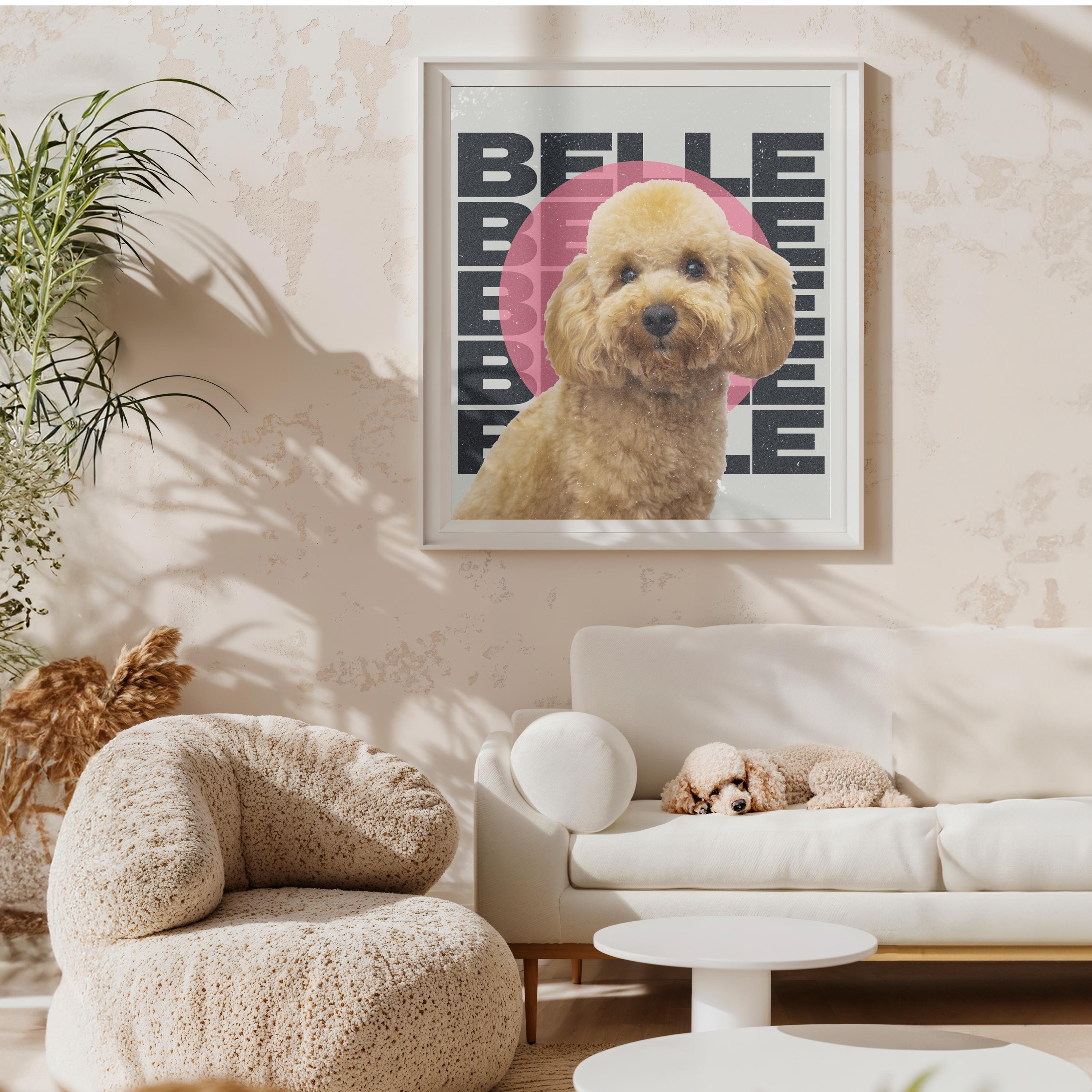 Custom Dog Wall Art | Stylish Personalized Pet Portrait Poster ...