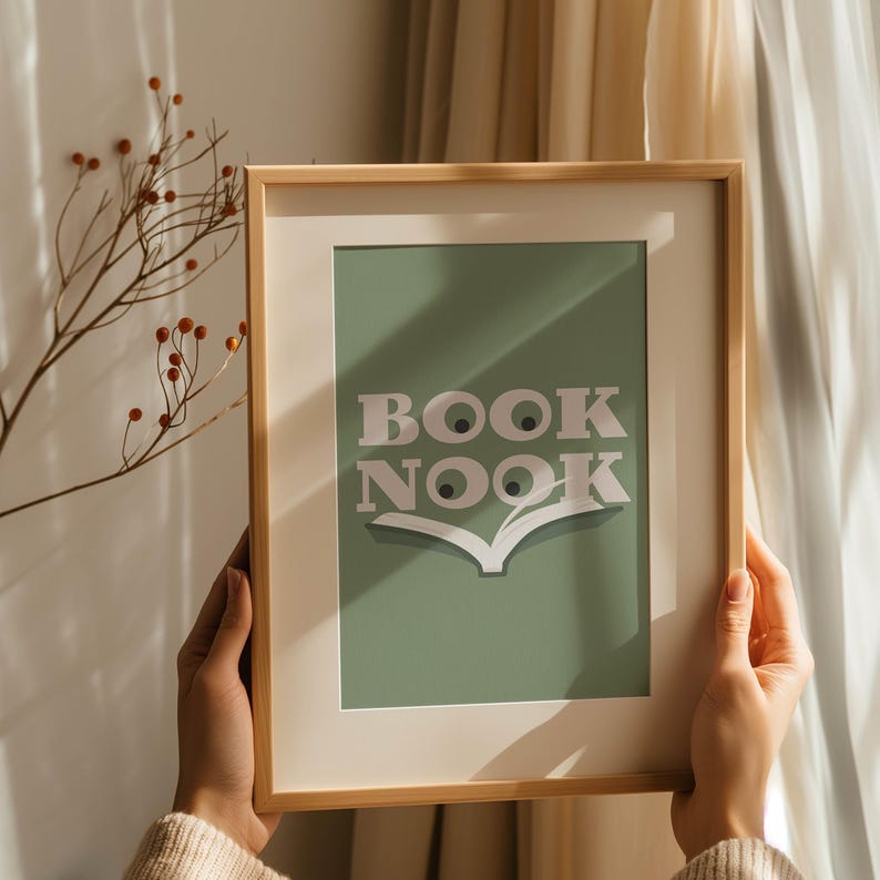 Book Nook Printable Wall Art | Landscape, Portrait, Square Formats ...