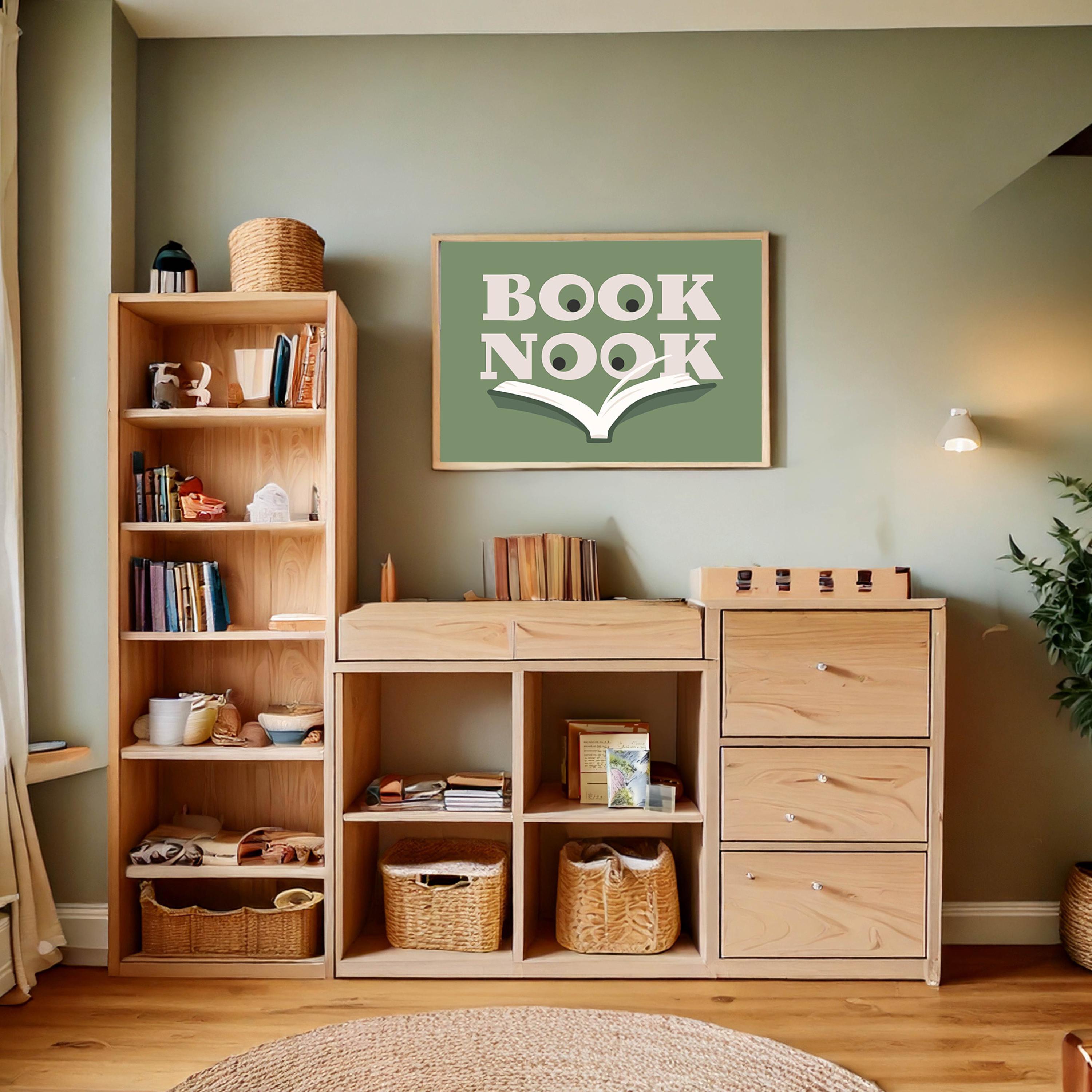 Book Nook Printable Wall Art | Landscape, Portrait, Square Formats ...