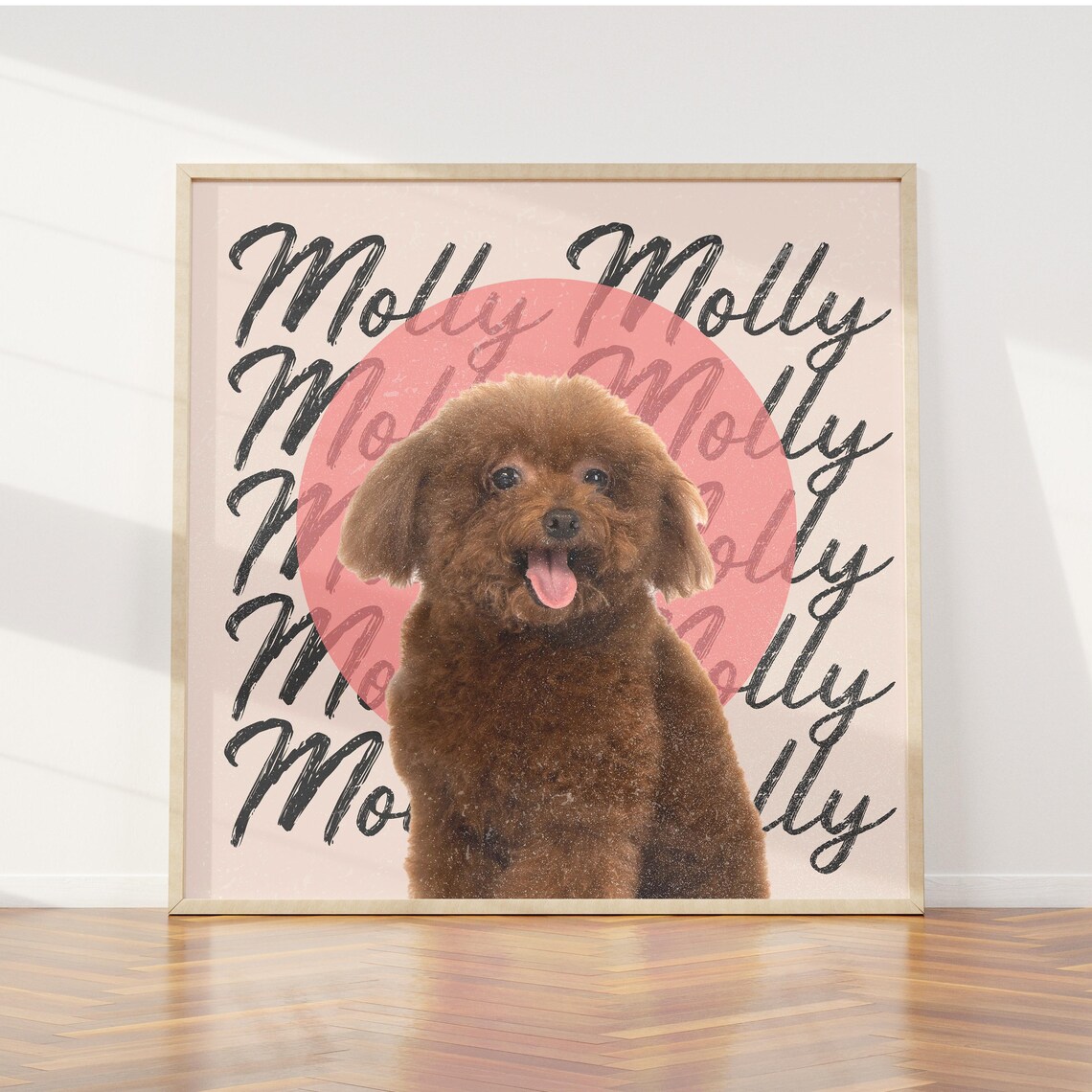 Custom Dog Wall Art | Stylish Personalized Pet Portrait Poster ...