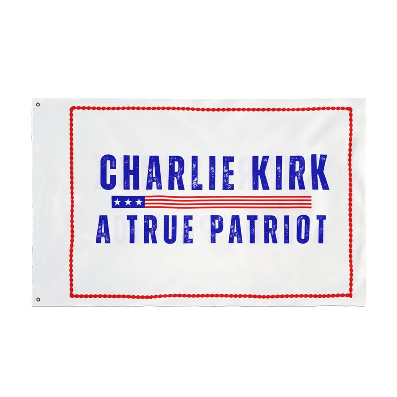 Bandera de Charlie Kirk, RIP Charlie, Punto de inflexión, Un verdadero ...