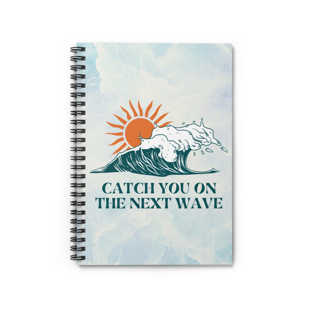 CATCH A WAVE Notebook (ocean Surf Theme Stationery, Inspirational ...