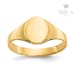 Kids Gold Oval Signet Ring in 14K Yellow Gold | Customizable Engravable ...