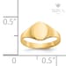 Kids Gold Oval Signet Ring in 14K Yellow Gold | Customizable Engravable ...