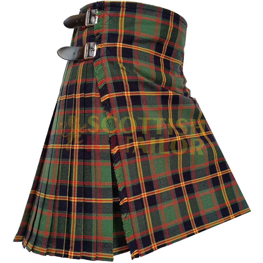 US Marine Corps Tartan Kilt 8-yard Traditional Irish Clan Kilt Acrylic ...