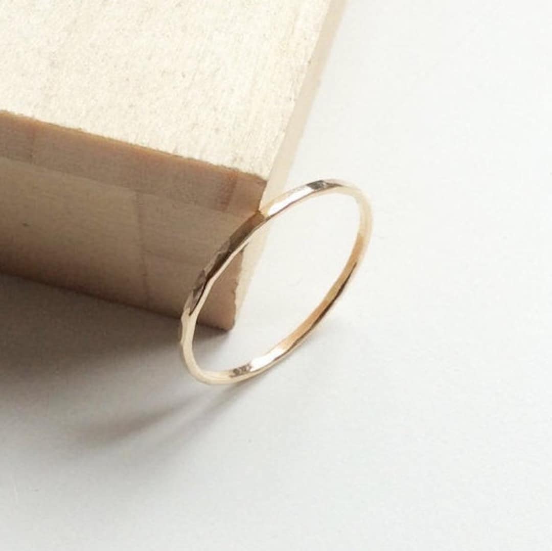 Super Skinny 1mm Ring, Thin Gold Ring, Thin Ring, Dainty Ring, Stacking ...