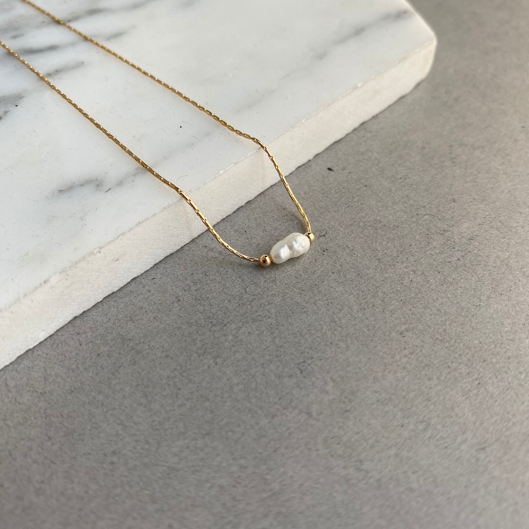 Single Pearl Necklace, Gold Necklace, Pearl Necklace, Fine Jewellery ...