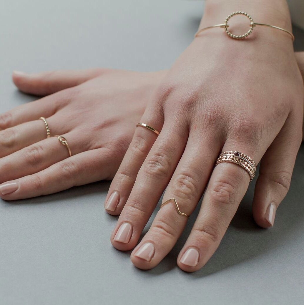 Gold stacking ring trendy stacking rings thin gold ring | Etsy