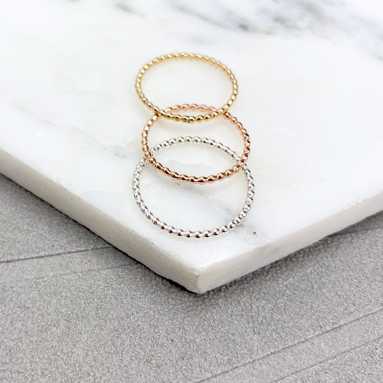 Gold stacking ring trendy stacking rings thin gold ring | Etsy