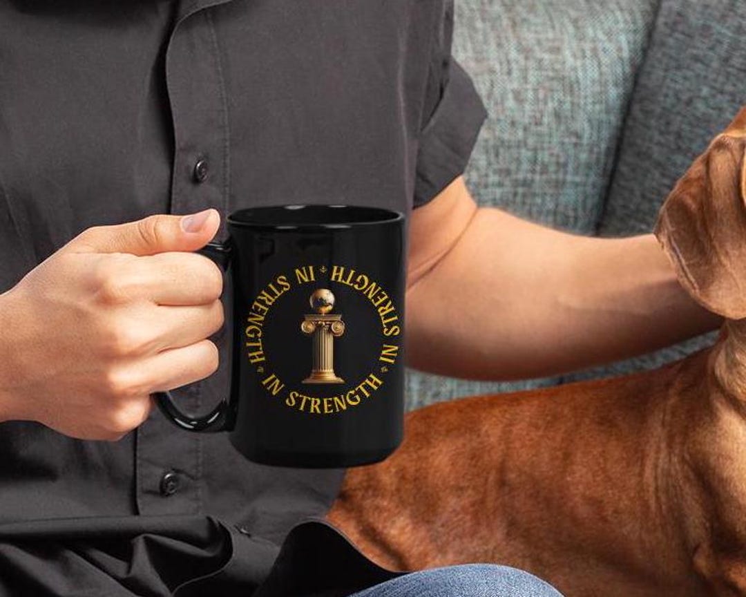 Masonic Mug in Strength Masonic Ritual Pillars Boaz Freemasons Cup ...