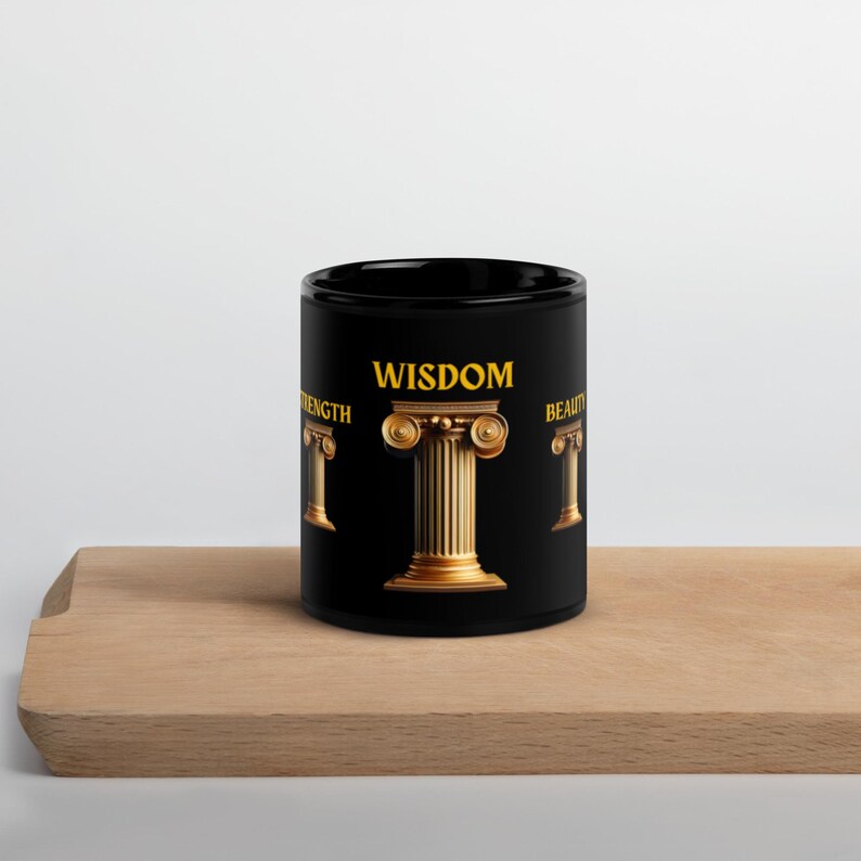Masonic Pillars Mug Strength Wisdom & Beauty Freemasons Cup Gift for ...