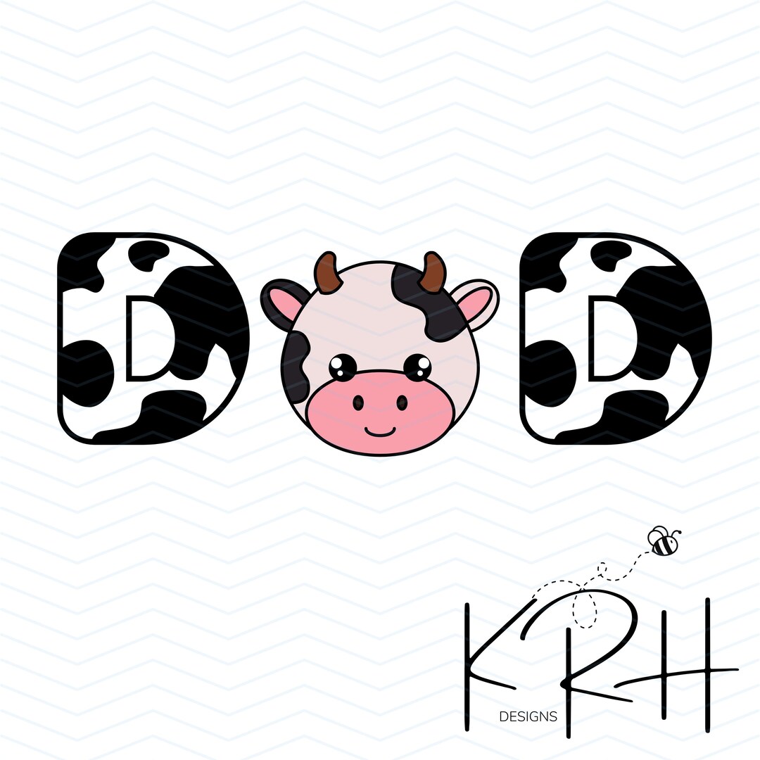 Digital Png File Dad Cow Print Clip Art Printable Sublimation DTF ...