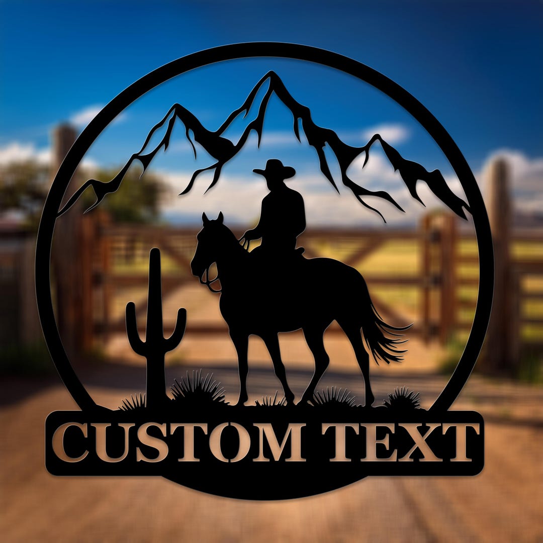 Cowboy Metal Sign, Cowboy Metal Wall Art, Farm Wall Decor, Home Decor ...