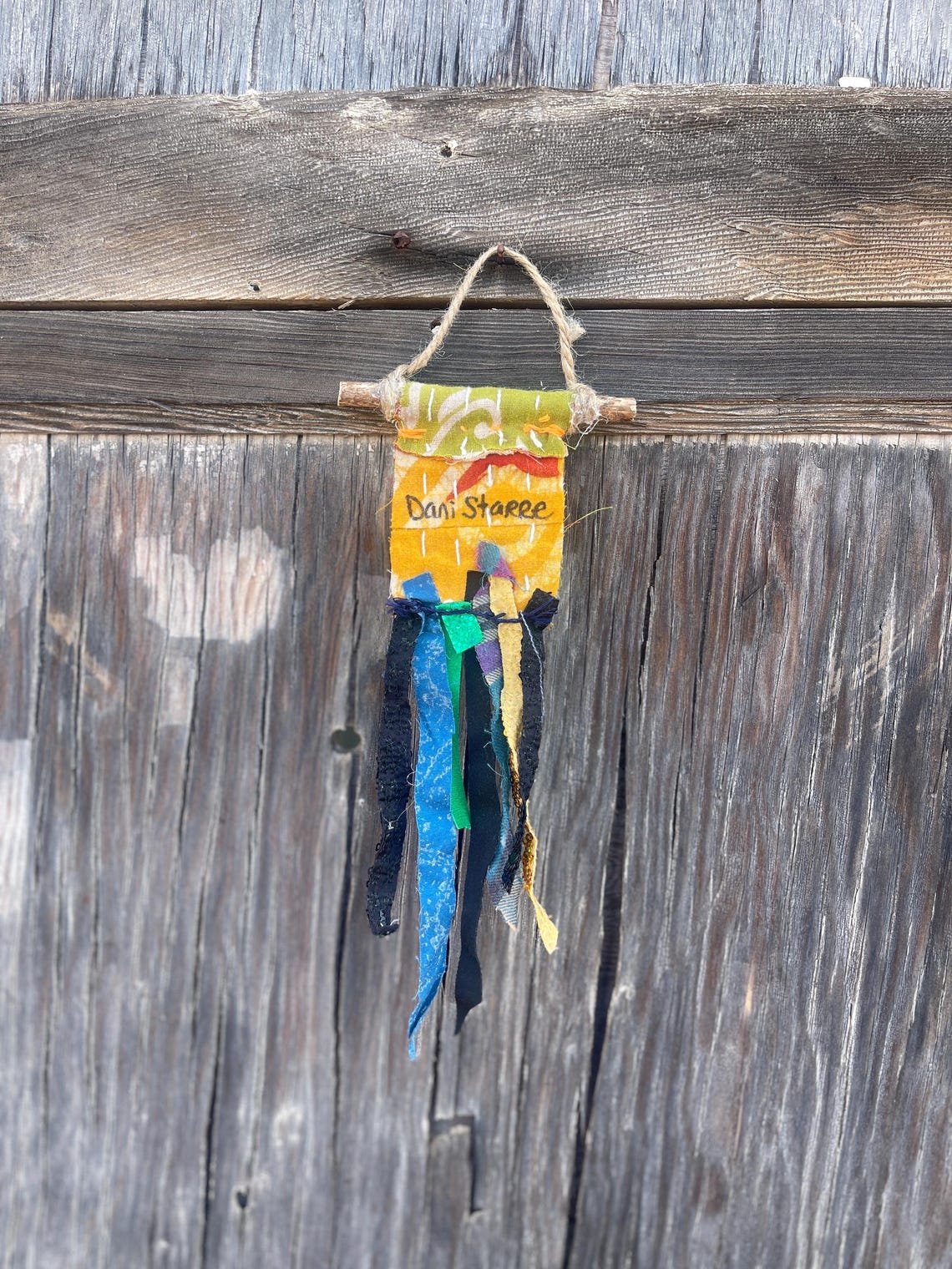 Tiny Banner Using Upcycled Textile Waste for the Fringe-handmade With ...
