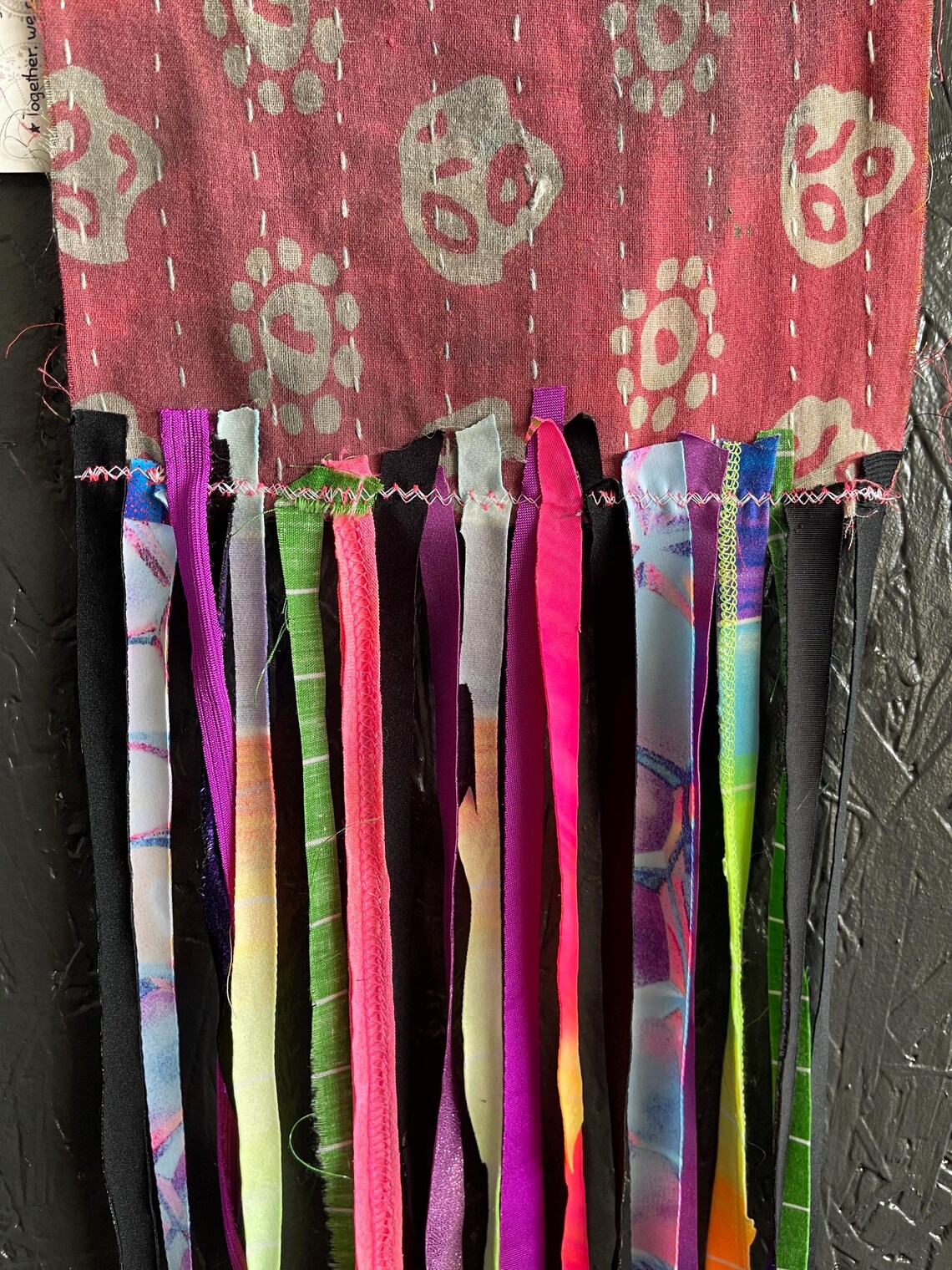 Hamsa Banner – Upcycled Fabric Wall Art – One of a Kind & Sustainable ...