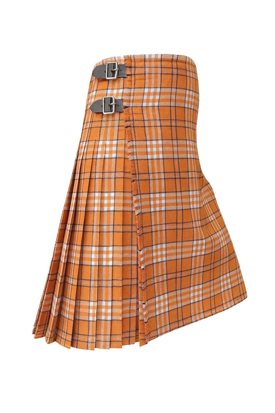 Scottish Orange Tartan Kilt: 8-yard Acrylic-wool Blend - Etsy