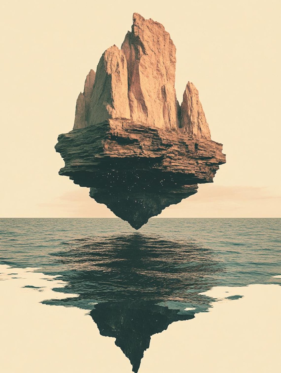 Mirage Peak II | Surreal Floating Rock Formation | Dreamlike Desert ...