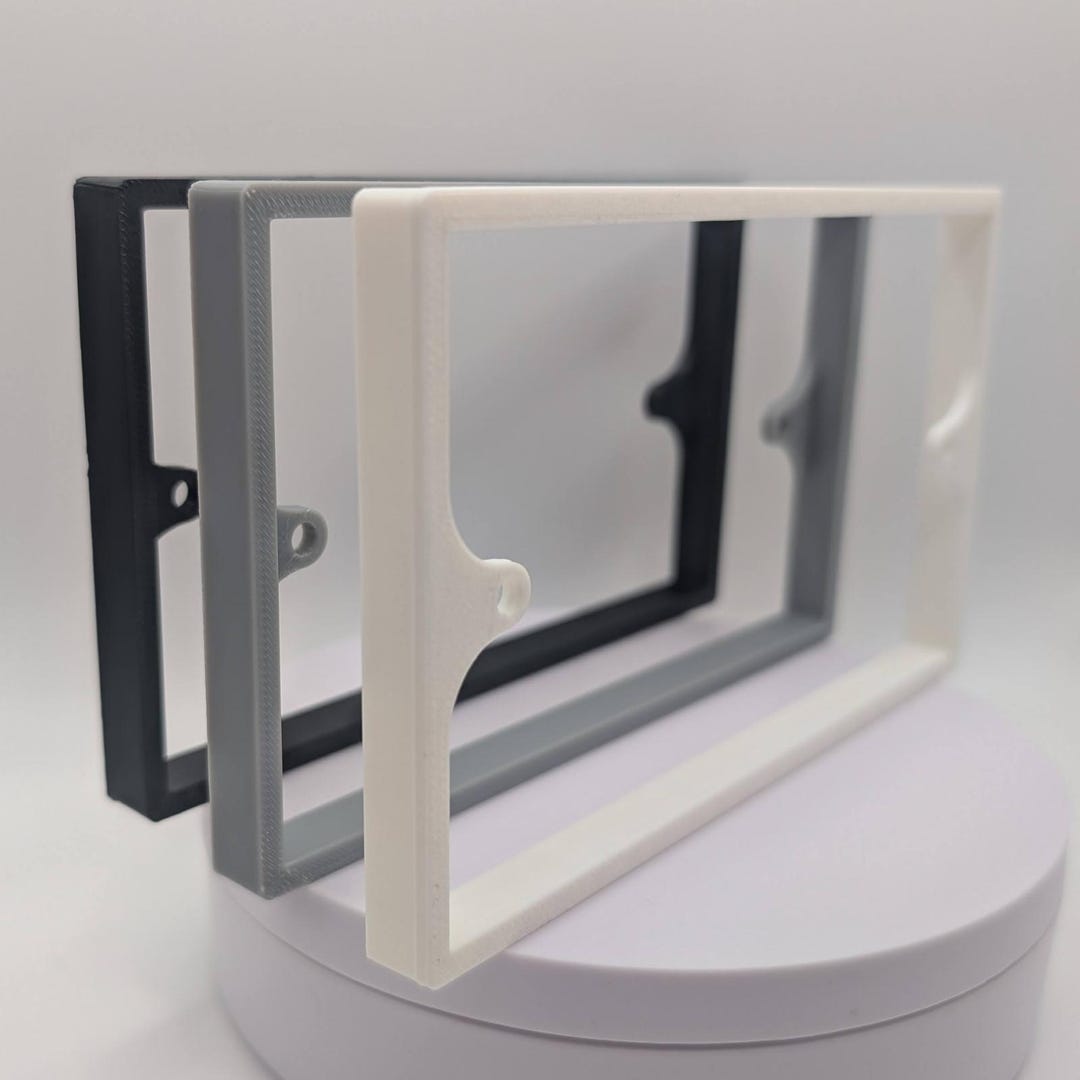 2-gang Light Switch Spacers – 10, 15 & 20mm | White, Grey Black, Back ...